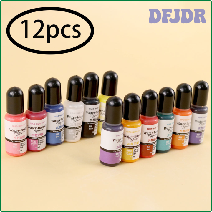 DFJDR 12 Colors 10ml Gypsum Cement Coloring Planter Pigment Gypsum ...