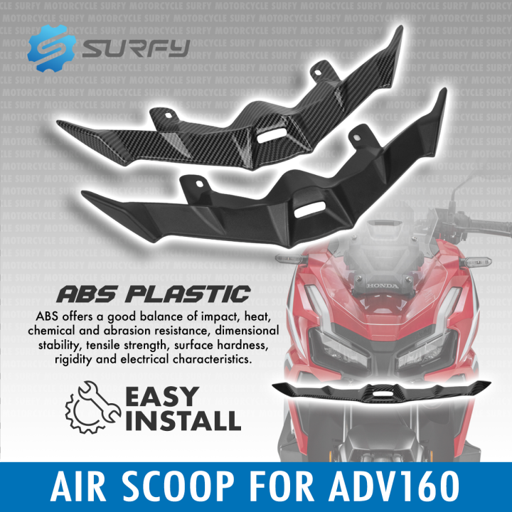 Honda ADV 160 Winglet Air Scoop ABS Plastic Carbon Fiber Easy To ...