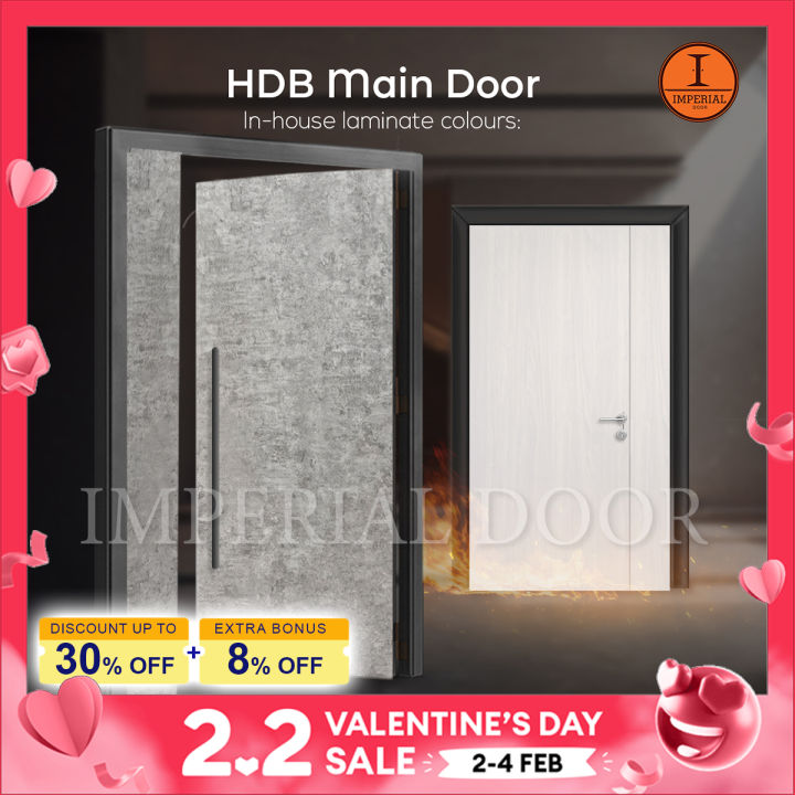 Solid In-house Laminate Main Door For HDB Door BTO Resale Flats Condo ...