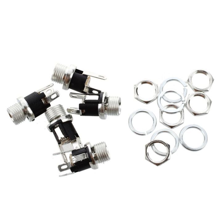 (NITO) 5 Pcs 5.5mmx2.1mm DC Power Jack Socket Female Panel Mount ...