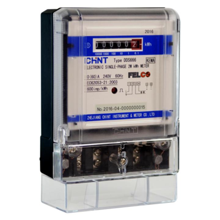 Chint Single Phase Electronic KiloWatt-Hour Meter 10(60)A 240V 60Hz ...