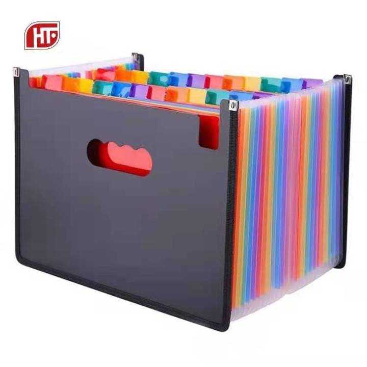 HTF.24 Pockets Expanding File Folder Works Accordion Office A4 Document ... HTF.24 Pockets Expanding File Folder Works Accordion Office A4 Document ...