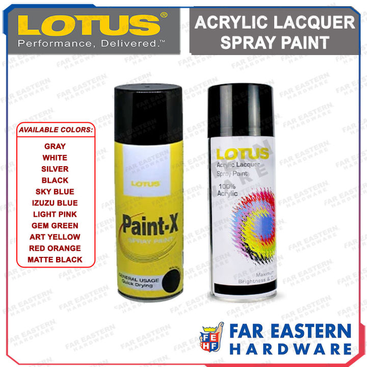 LOTUS Acrylic Lacquer Spray Paint 400mL LTVAR | Lazada PH
