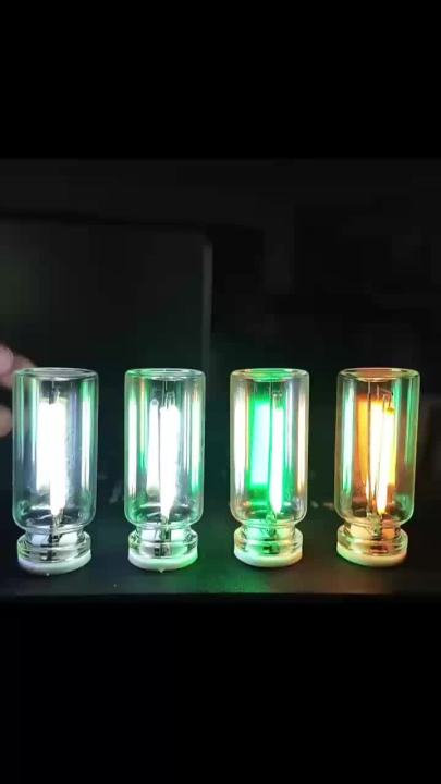 USB Touch Dimmable LED Filament Light Bulbs Portable Green Bulb ...