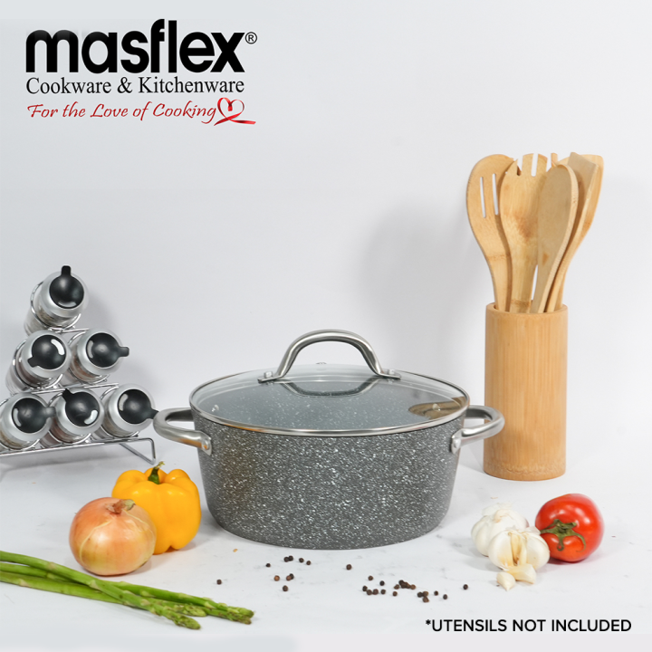 1 piece Masflex 24 cm / 4.5 Liter Capacity Aluminum Non-stick Stone ...