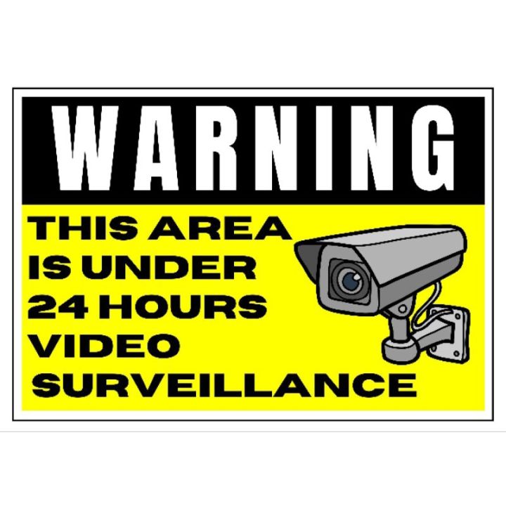 CCTV Signage | Surveillance Camera Signage A4 Size Laminated | Lazada PH