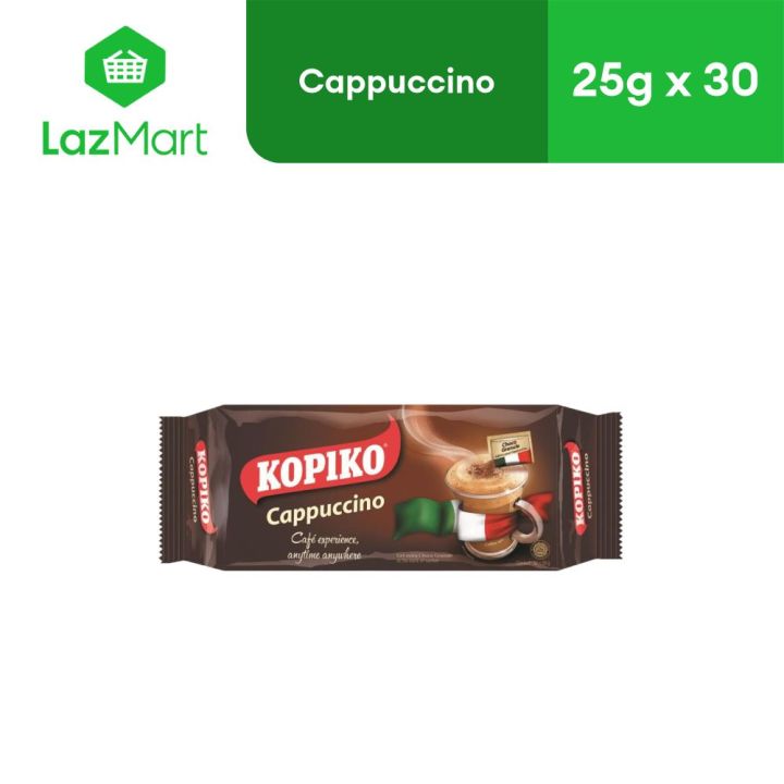 Kopiko 3in1 Coffee Cappuccino Sachet 25g x 30s (Bag) | Lazada PH