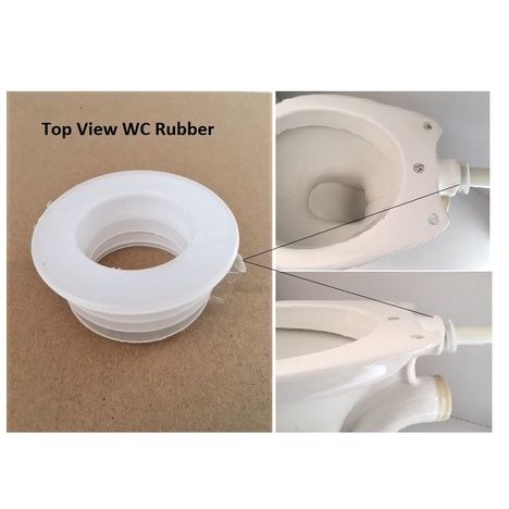 Toilet WC White Transparent Rubber Cone For Sit/Squat Pan / Tandas Kon ...