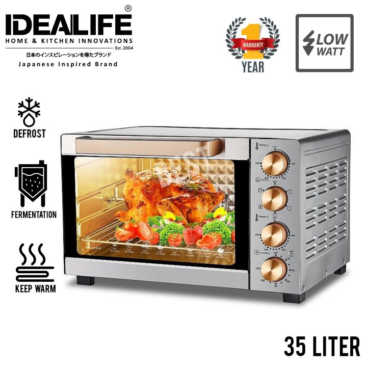 Oven Air Fryer IDEALIFE IL - 335 Kapasitas 35 Liter Stainless Steel ...