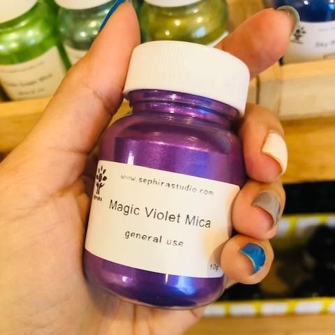 สีไมก้า สีม่วง Magic Violet Mica Pigment Color - Cosmetic grade เกรด ...