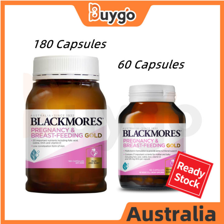 Blackmores-Pregnancy and Breastfeeding Gold 60/120/180 Capsules | Lazada