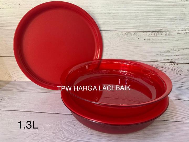 Tupperware Lucky Red Dish Set 1.3L (2pcs) | Lazada