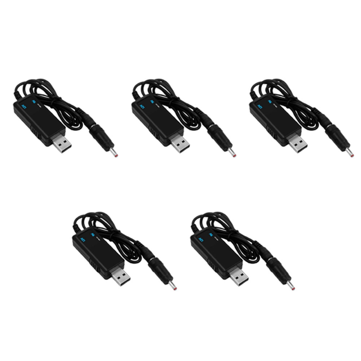 5X USB Boost Converter USB Step-Up Converter Cable DC 5V to 9V 12V 3 ...