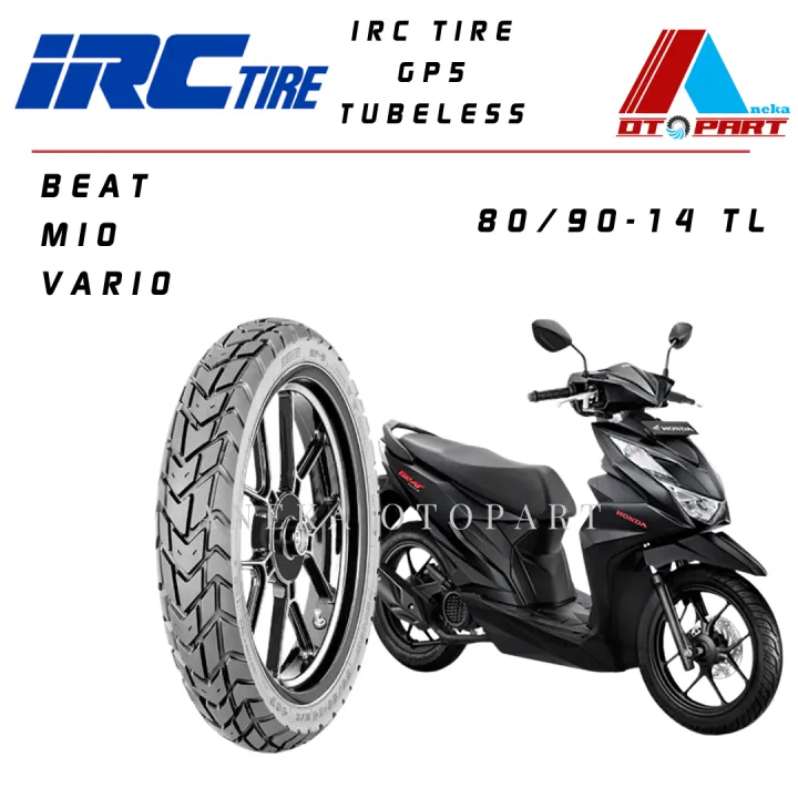 IRC Ban Motor Matic Tubeless R14 Uk 80/90-14 Beat/Vario/Mio/Scoopy R14 ...