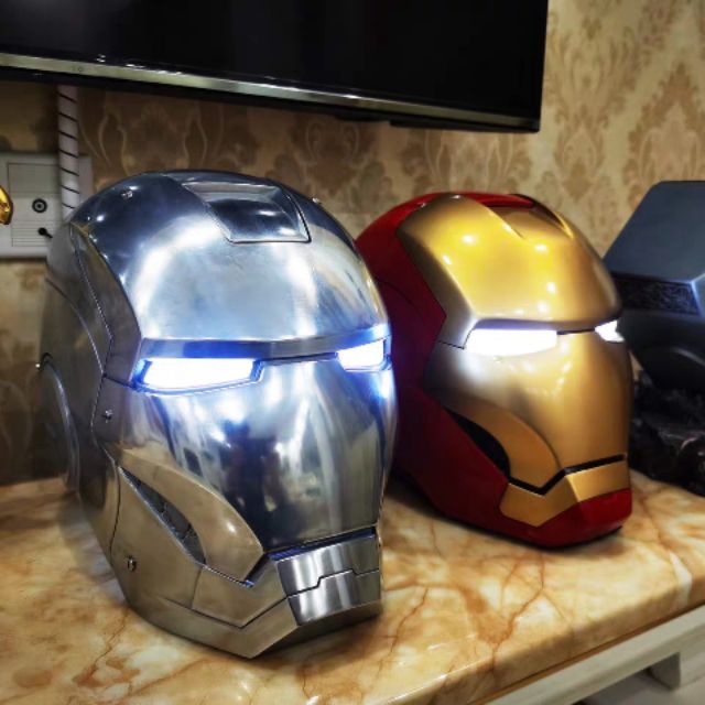Metal Iron Man Full Metal Helmet (Can Wear) Iron Man Mark 2 1:1 Full ...
