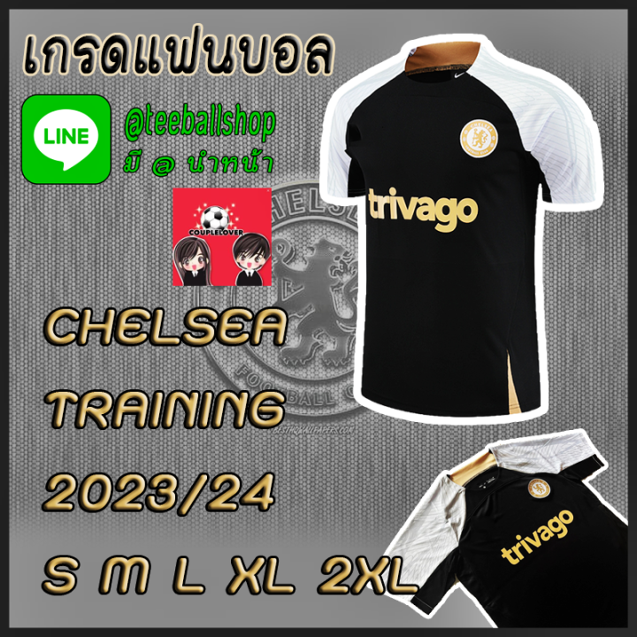 ใหม่ !! เสื้อฟุตบอล เชลซี ชุดซ้อม สีดำ เกรดแฟนบอล 2023/24 Chelsea ...
