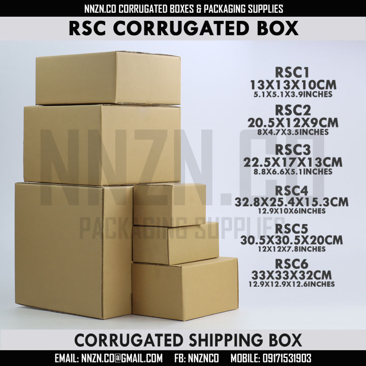 NNZN Brown Kraft Corrugated RSC Boxes Shipping Box Packaging Box - Per ...