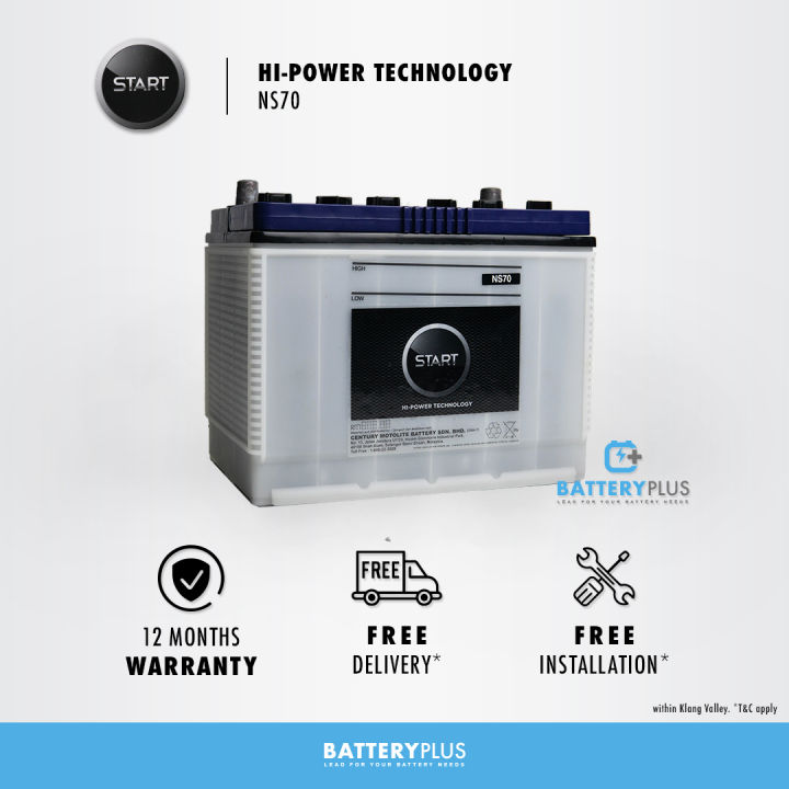 NS70 / NS70L Century Start LM (WET) Car Battery Bateri Kereta | Lazada