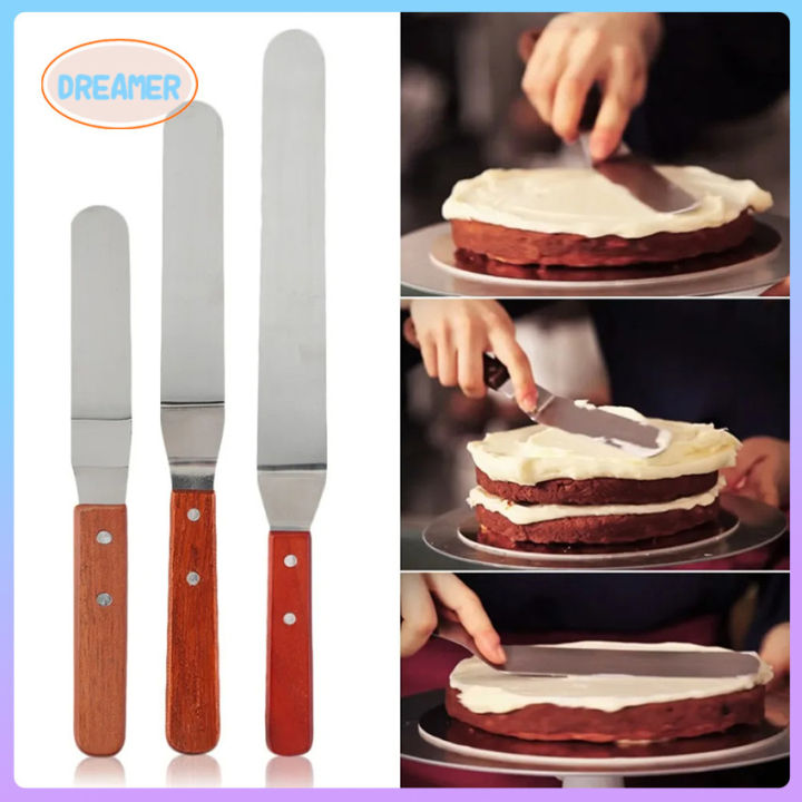 6/8/10 inch Cake Spatula Pastry Spatula Stainless Steel Cake Spatula ...