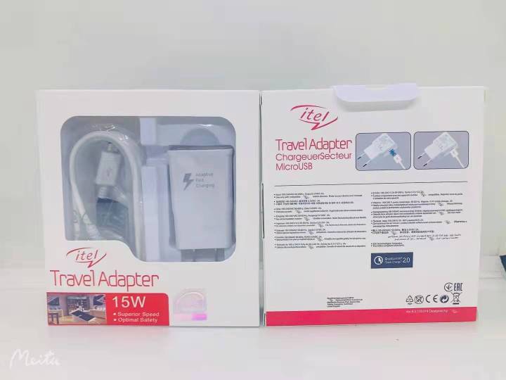 Original itel 15W Adaptive Fast Charging Charger with micro 3.0 USB ...