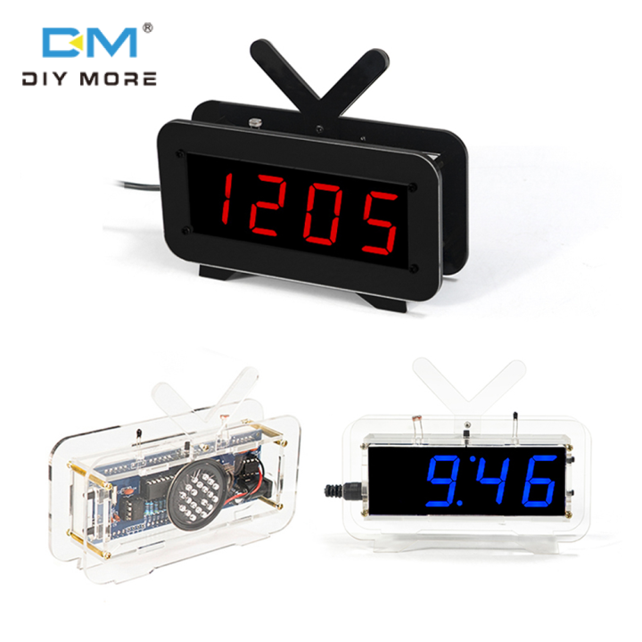 Diymore Digit Diy Led Digital Clock Kit Led Electronic Clock With Timetemperaturedate Display