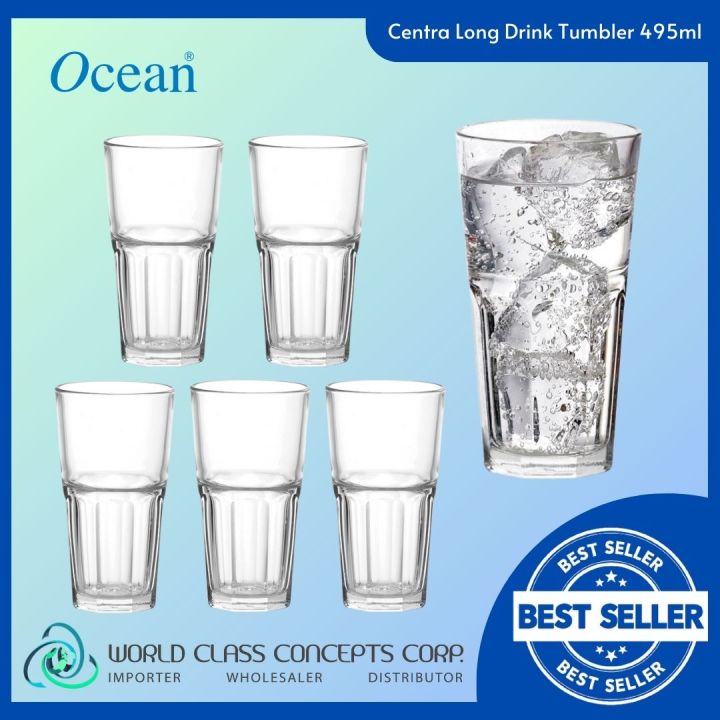 Ocean Glassware Centra Long Drink Tumbler 495ml / 17 1/4oz Set of 6 (FM) | Lazada PH