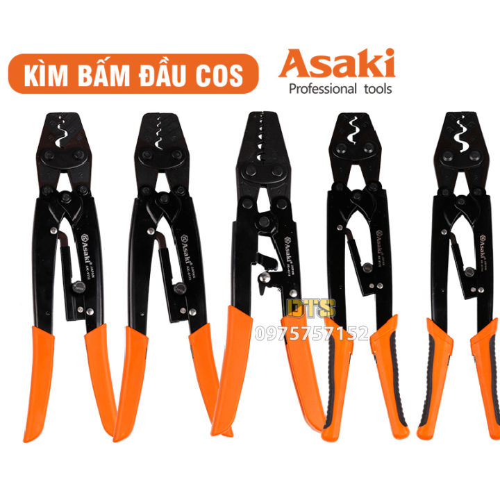Kìm bấm cos trợ lực hãng Asaki JAPAN, kìm bấm đầu cos tròn cộng lực ...