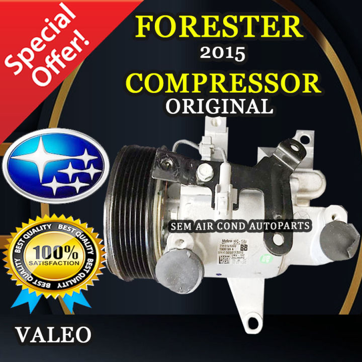 SUBARU FORESTER 2015 YEAR 6PK ORIGINAL VALEO COMPRESSOR/ KOMPRESOR (CAR ...