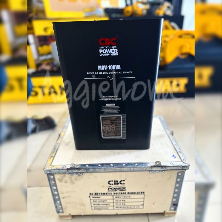 CBC เครื่องปรับแรงดัน รุ่น รุ่น MSV-10KVA (สีดำ) แรงดัน 100-260 โวลท์ หน้าจอ LED ปรับแรงดัน ...