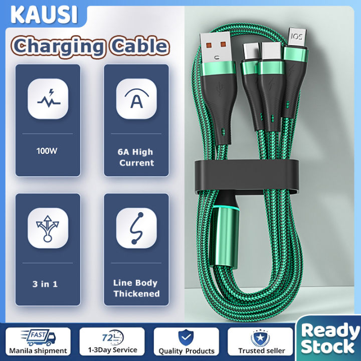 Mobile Phone Charging Cable，3 in 1 USB 3A Fast Charging Cable for ...