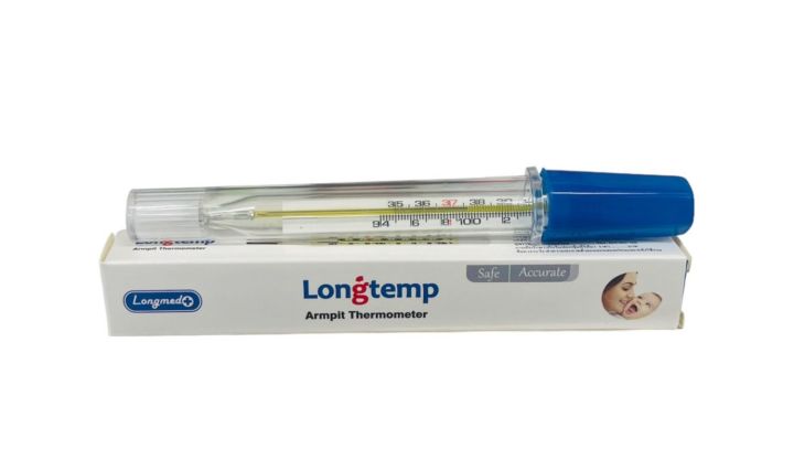 LONGTEMP ลองเทม ปรอทวัดไข้ ปรอทแก้ว เด็กผู้ใหญ่[1อัน] | Lazada.co.th