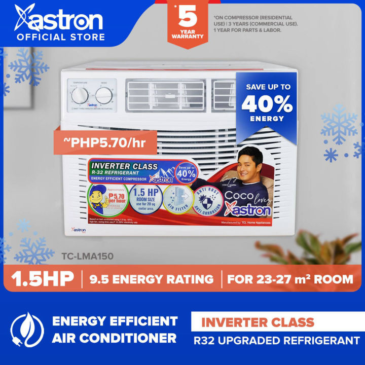 Astron Inverter Class 1.5HP Aircon (window-type air conditioner | TCL ...