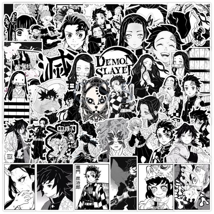 50Pcs/Set Mono-colored Demon Slayer Graffiti Waterproof Sticker ...