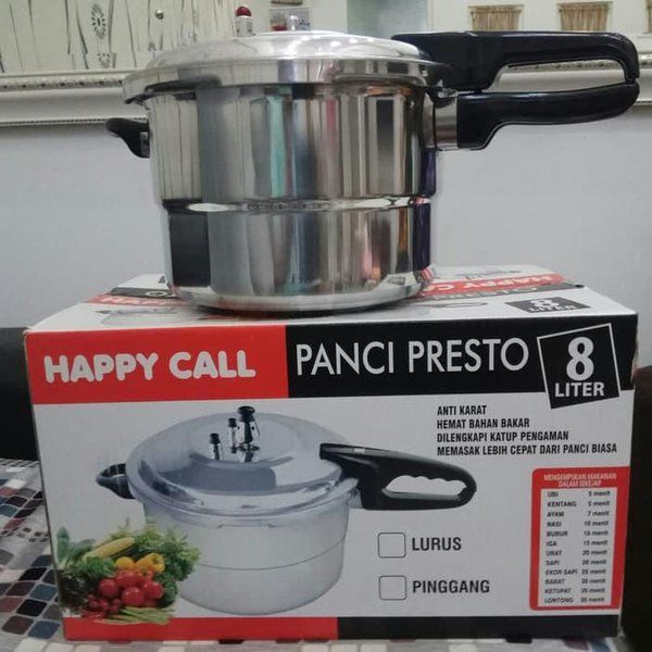 Panci Presto HC 8 Liter Press Cooker [ TAMPA KACA ] HOME STORE | Lazada ...