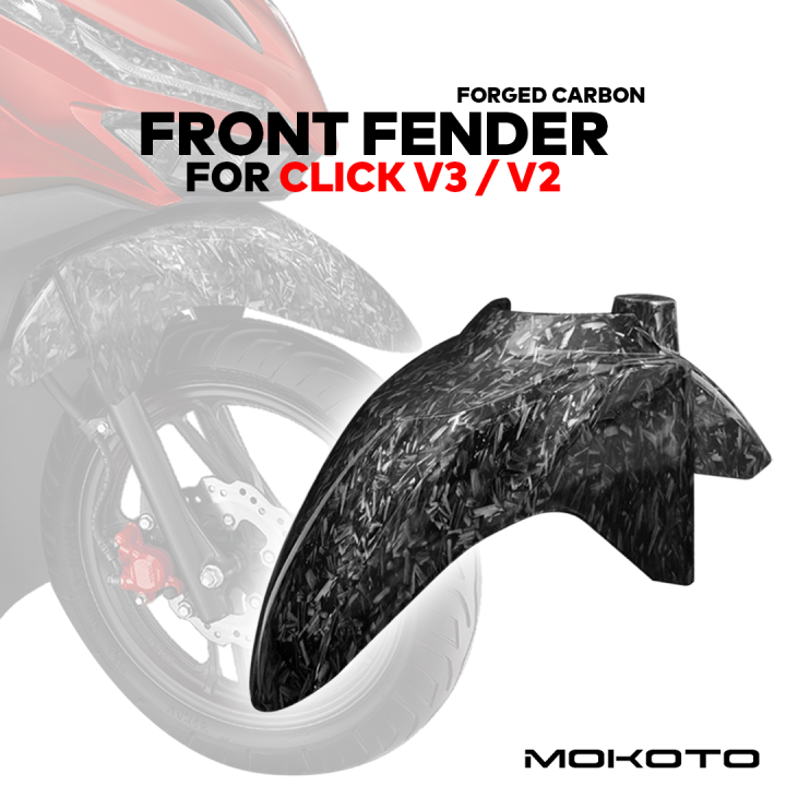 HONDA CLICK V3 CLICK V2 FRONT FENDER FORGED CARBON AND COLORED FOR ...