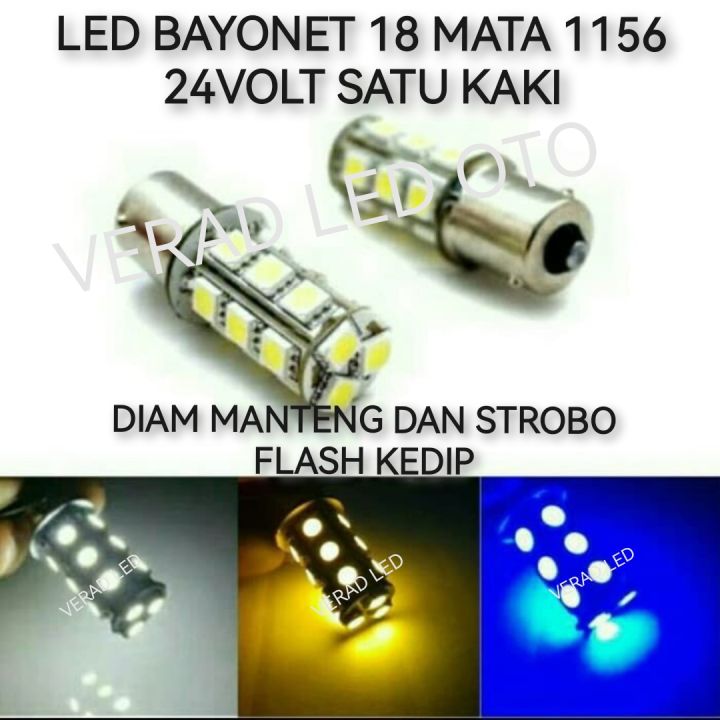 LAMPU LED BAYONET 1156 1 KAKI LAMPU SEIN SENJA BUMPER BEMPER SMD 5050 ...