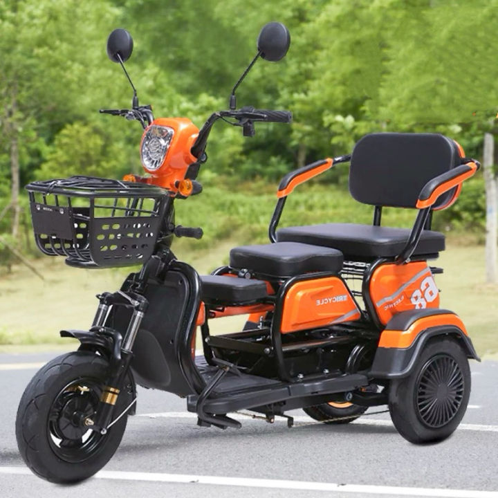 тшеs3тше New Ebike Elektrik Tricycle Skuter Elektrik 3 Roda Dewasa 3 Wheel
