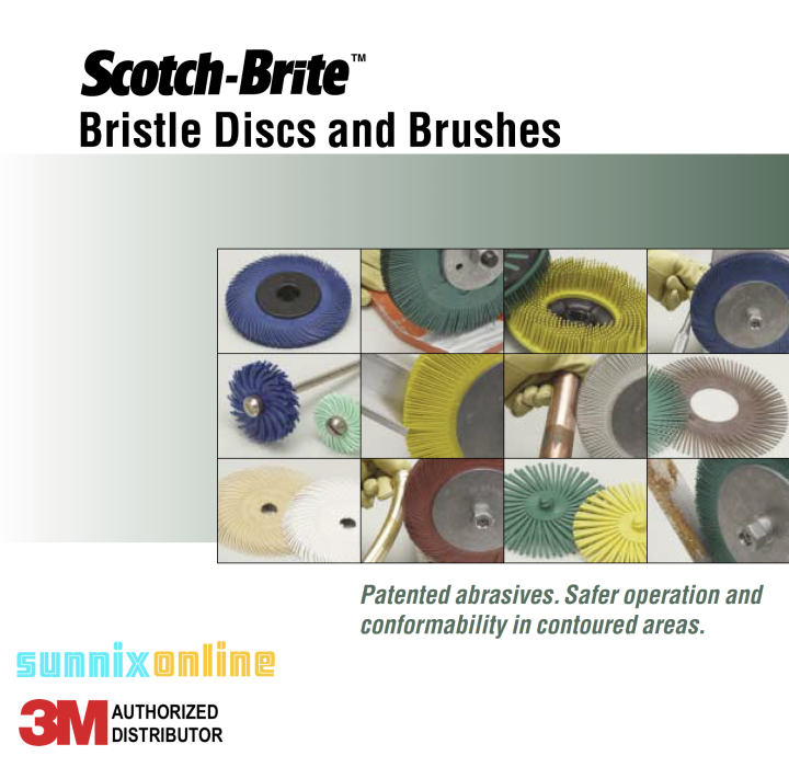 3M Scotch Brite Radial Bristle Disc, 3" x 3/8", 40 Discs/ Box, MOQ 1 ...