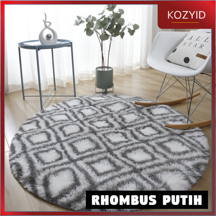 KOZY.ID - Karpet motif Baru bulat karpet lantai 1meter | Lazada Indonesia