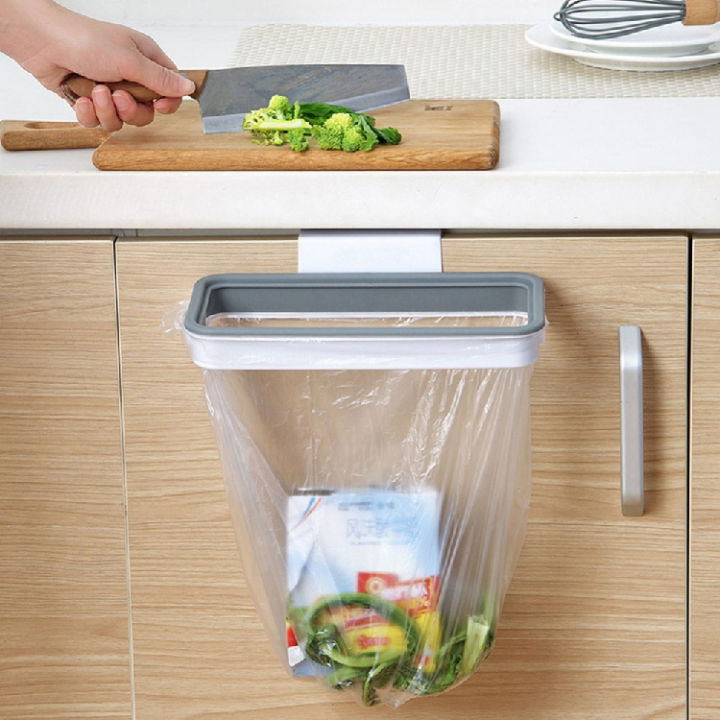 Portable Plastic Garbage Hanging Trash Bag Holder Storage Rack Rubbish ...
