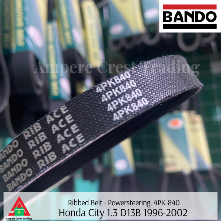 Bando Power Steering Belt 4PK-840 Honda City 1.3 D13B 1996-2002 (4PK840 ...