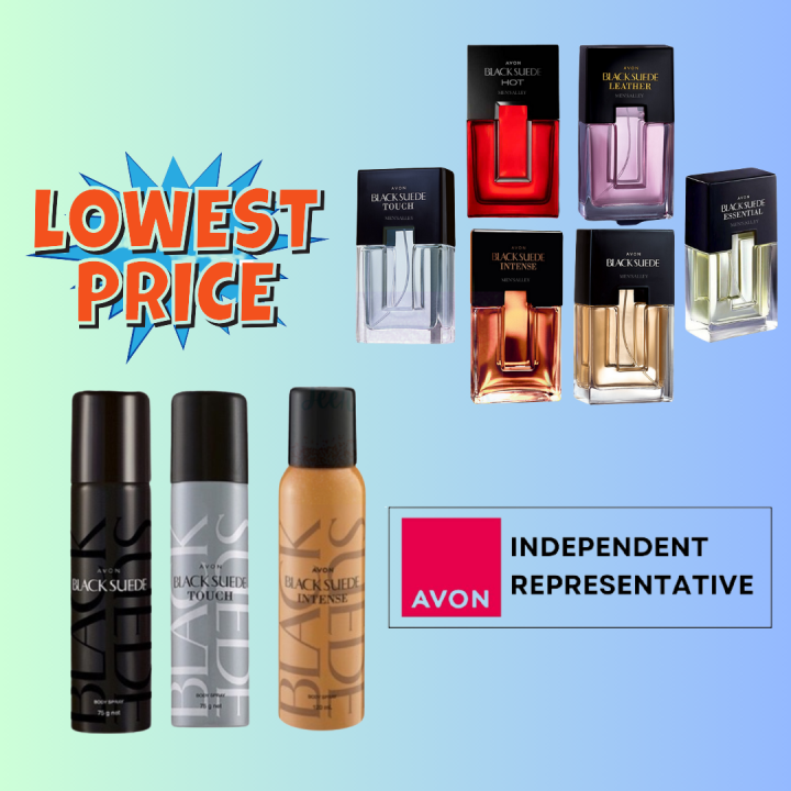 Avon Black suede Perfume Body Spray Classic, Essential, Hot, Intense ...