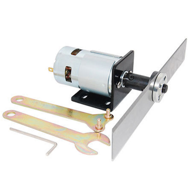 (SDFZ) DIY Lawn Mower Set DC 12V 775 Motor Manganese Steel Blade Garden ...