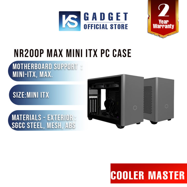 COOLER MASTER NR200P MAX MINI ITX PC GAMING CASE(BLACK) | Lazada
