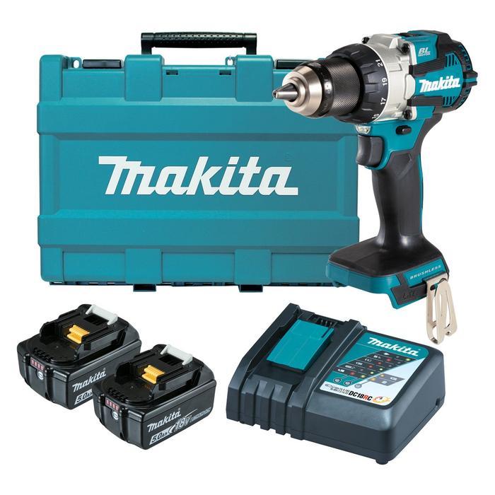 Makita Mesin Bor Cordless DDF489RTJ 18V Set Baterai Brushless Driver ...