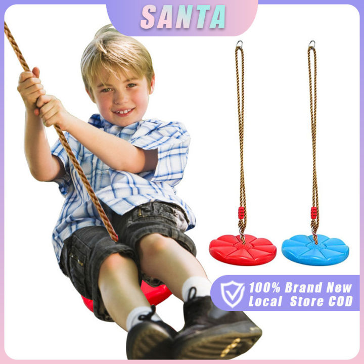 Swing Set Kids Tree Swing Climbing Rope with Platforms Disc Seat Swing ...