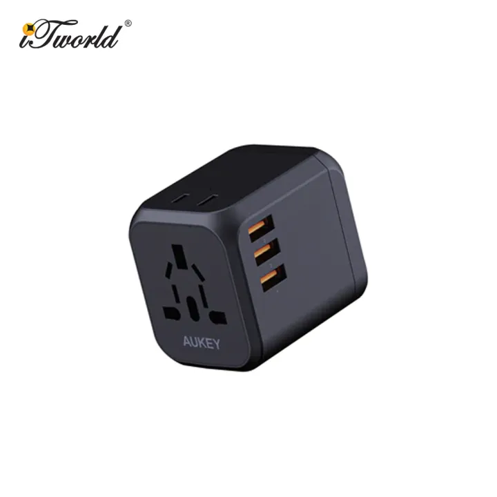 AUKEY Universal World Travel Adapter with 30W PD Port - Black PA-TA04 ...
