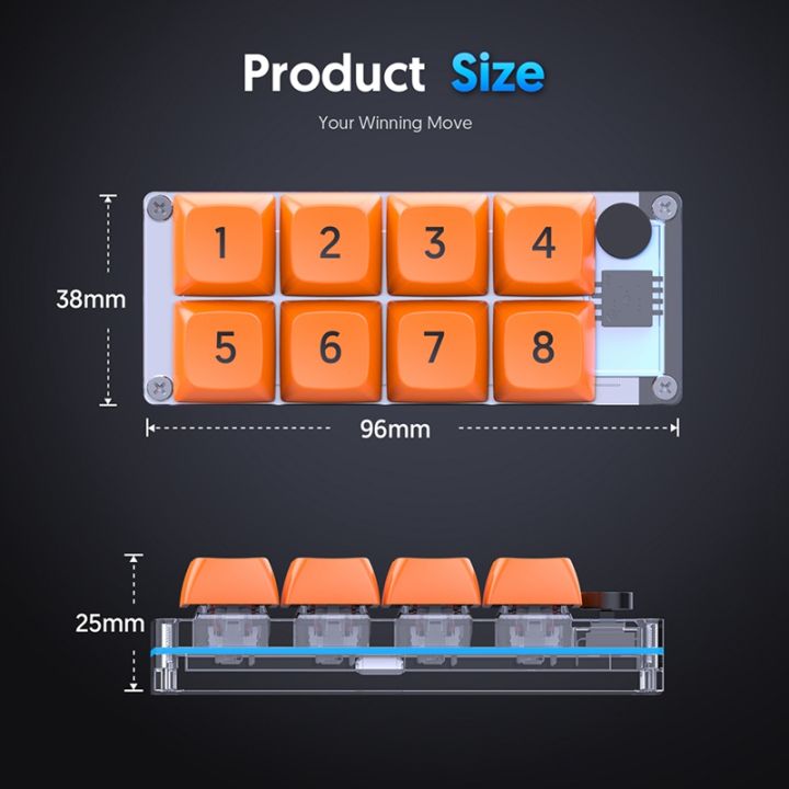 RGB Programming Custom Mechanical Keyboard and Gaming Mouse Combo 8 Key ...