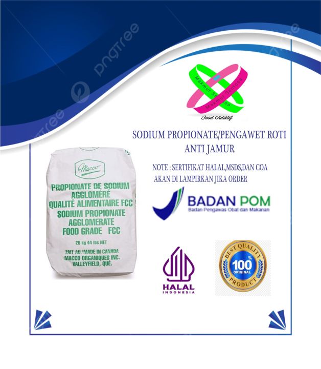 CALCIUM PRONATE MACCO/KALSIUM PROPIONATE/PENGAWET MAKANAN ANTI TENGIK ...