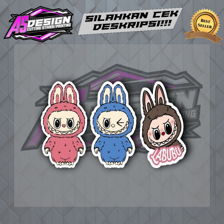 STIKER LABUBU STIKER VINYL PRINCUT LABUBU ISI 3PCS | Lazada Indonesia